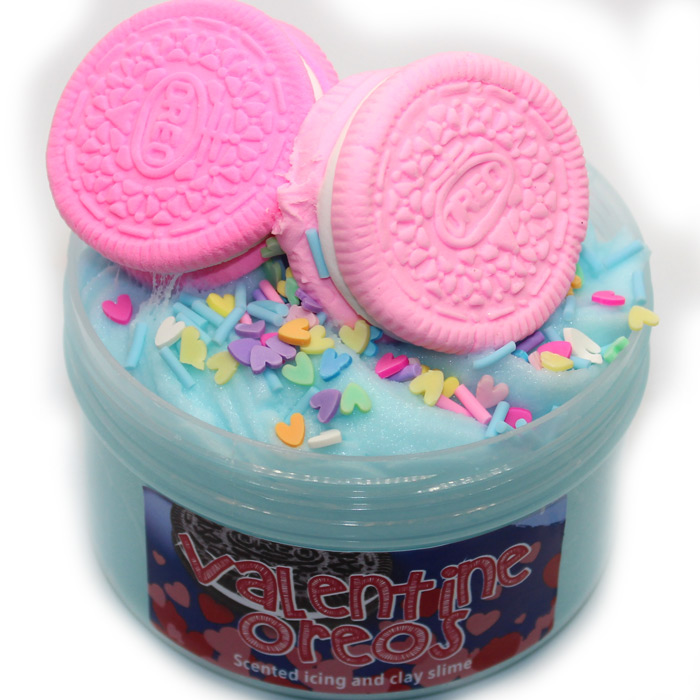 Valentine oreos scented icing diy clay slime